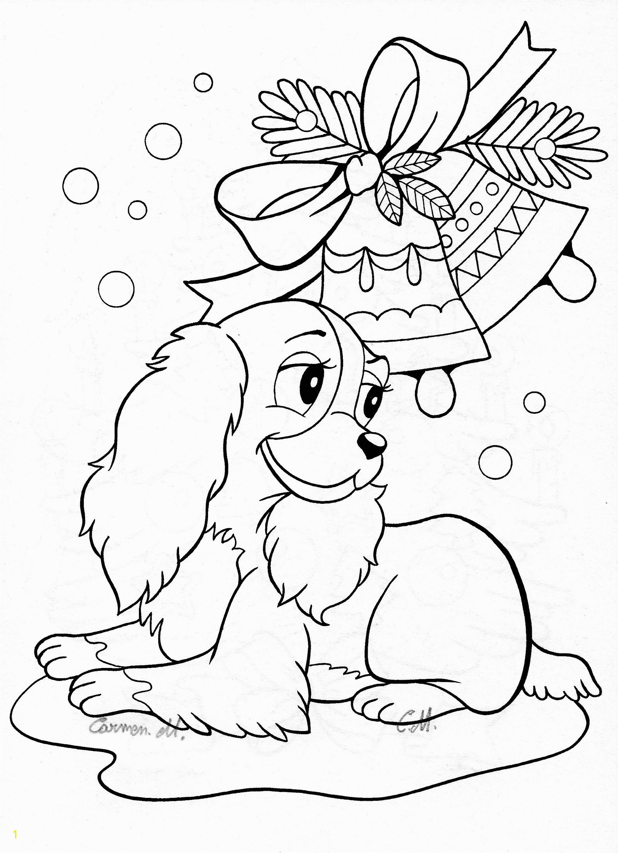 Cute Christmas Colouring Pages Cute Christmas Colouring Pages