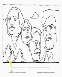 Rushmore Mount Coloring Pages National Park Parks Kids Printables ...